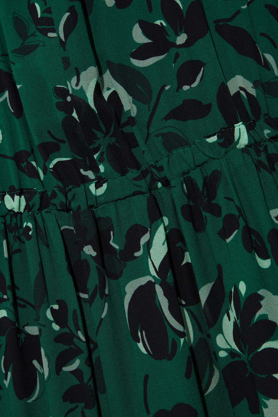 white christmas dresses Baltic Born Womens Kearny Ruffle Maxi Dress | Dark Green Floral main image 0