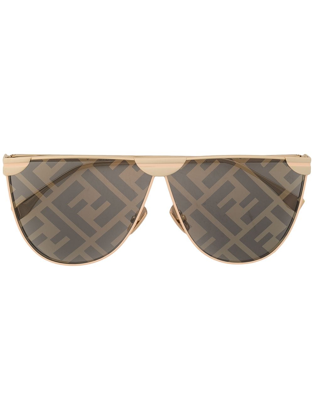 Fendi Sunglasses FF Pattern Silver Brown FENDI Fabulous FF M0039/G/S F74R3 Silver Sunglasses  main image 4