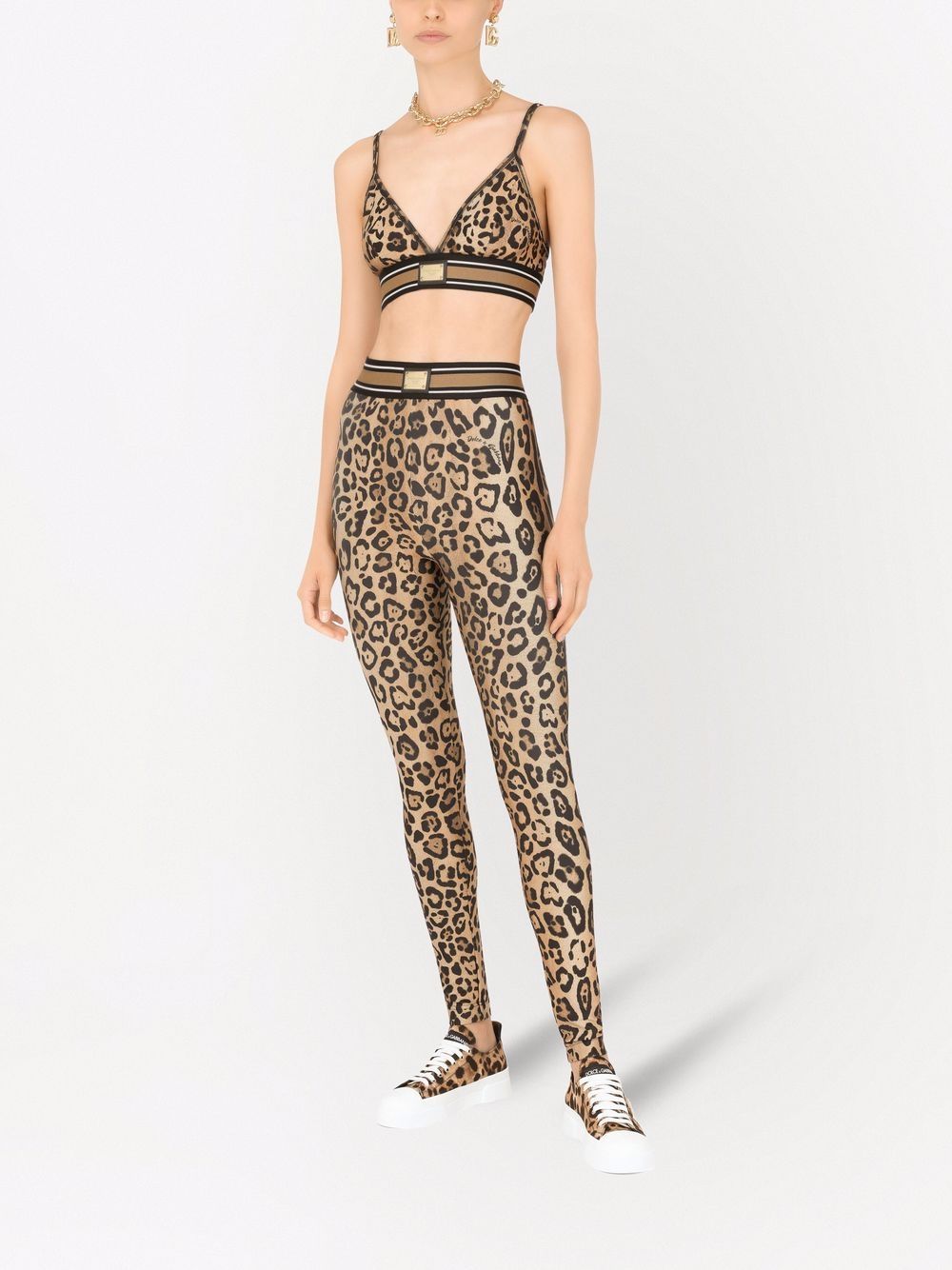 DOLCE & GABBANA leopard-print jersey leggings
