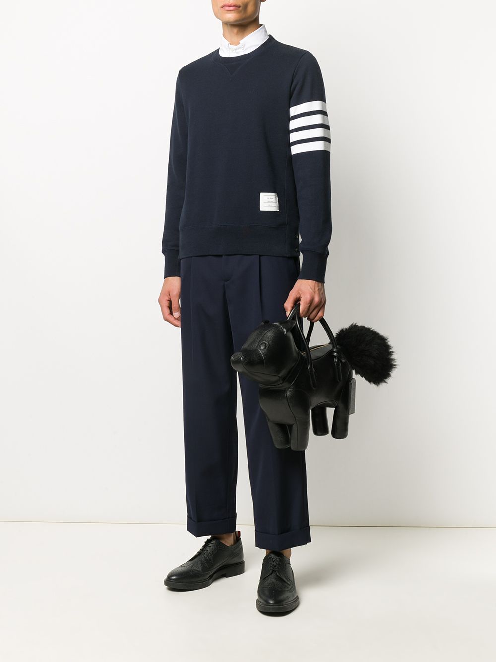 THOM BROWNE Thom Browne Fox Bag in Pebble Grain Leather