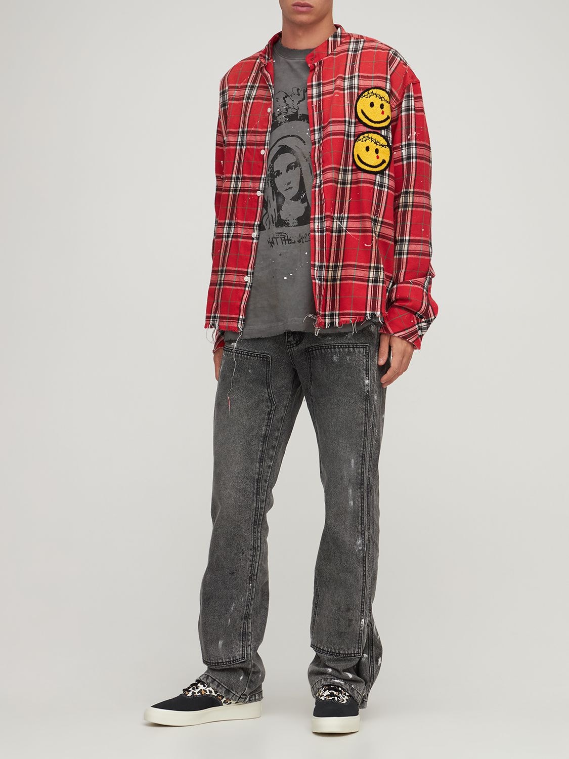 Someit K.O.K Ls Vintage Flannel Shirt - Red,Multi | Editorialist