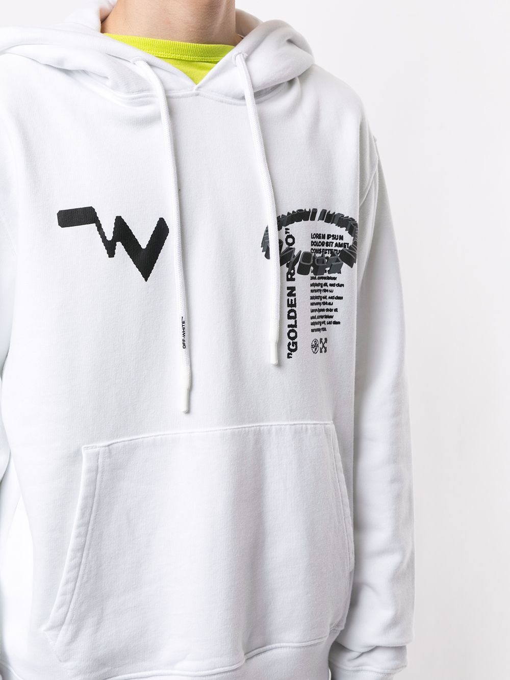 Off-White Golden Ratio Graphic Zip-up Hoodie - Black/green