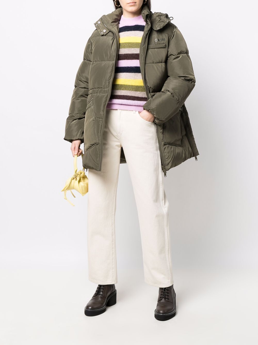 GANNI Padded Hooded Coat