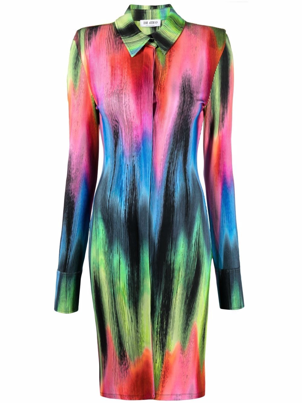 ashish tinsel sequin-embellished silk georgette dress Attico Graphic-print Shirtdress
