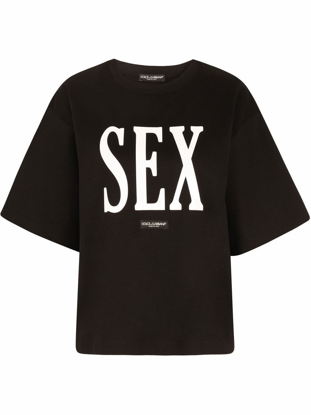 Dolce & Gabbana Sex Drop-Shoulder T-Shirt In Black - 60% Off