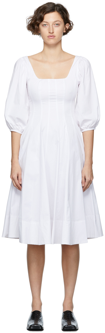 Staud Swell Dress In White - 59% Off | Editorialist