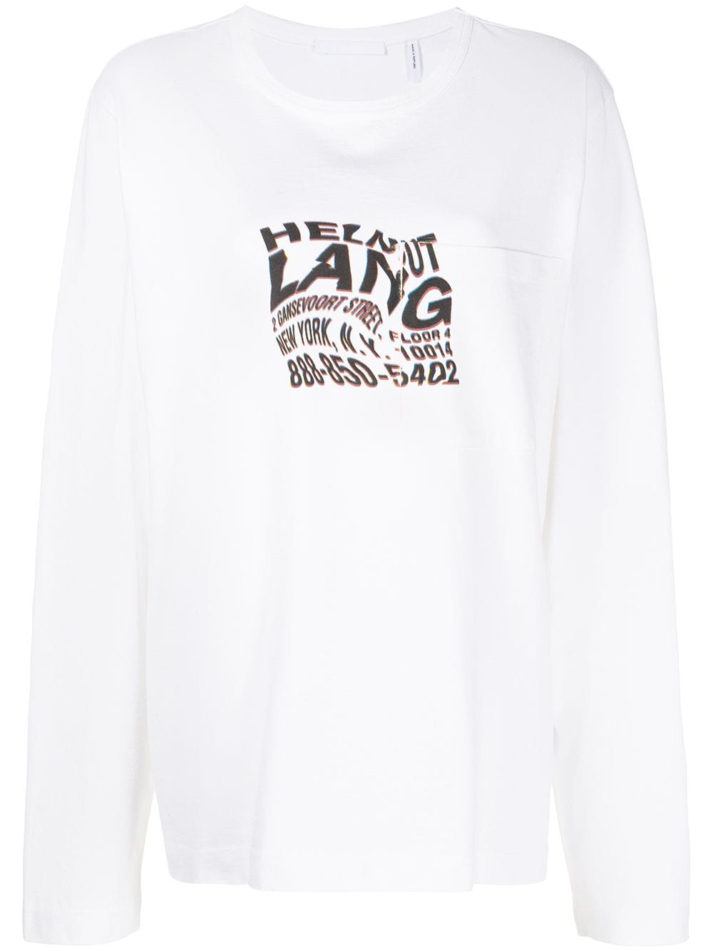 Helmut Lang Warp Long-Sleeve T-Shirt - White | Editorialist