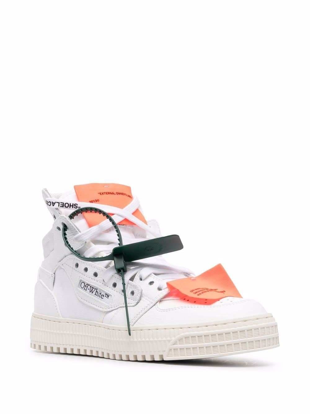 Off-White Off Court 3.0 Leather Canvas Sneakers - White  display picture 3