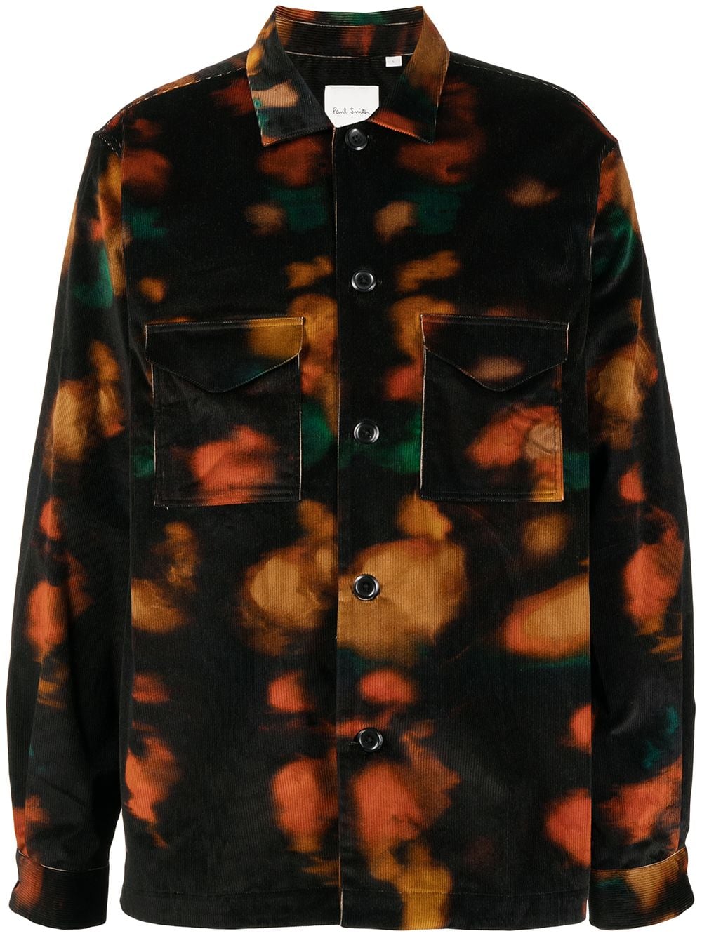 PAUL SMITH tie-dye print corduroy shirt
