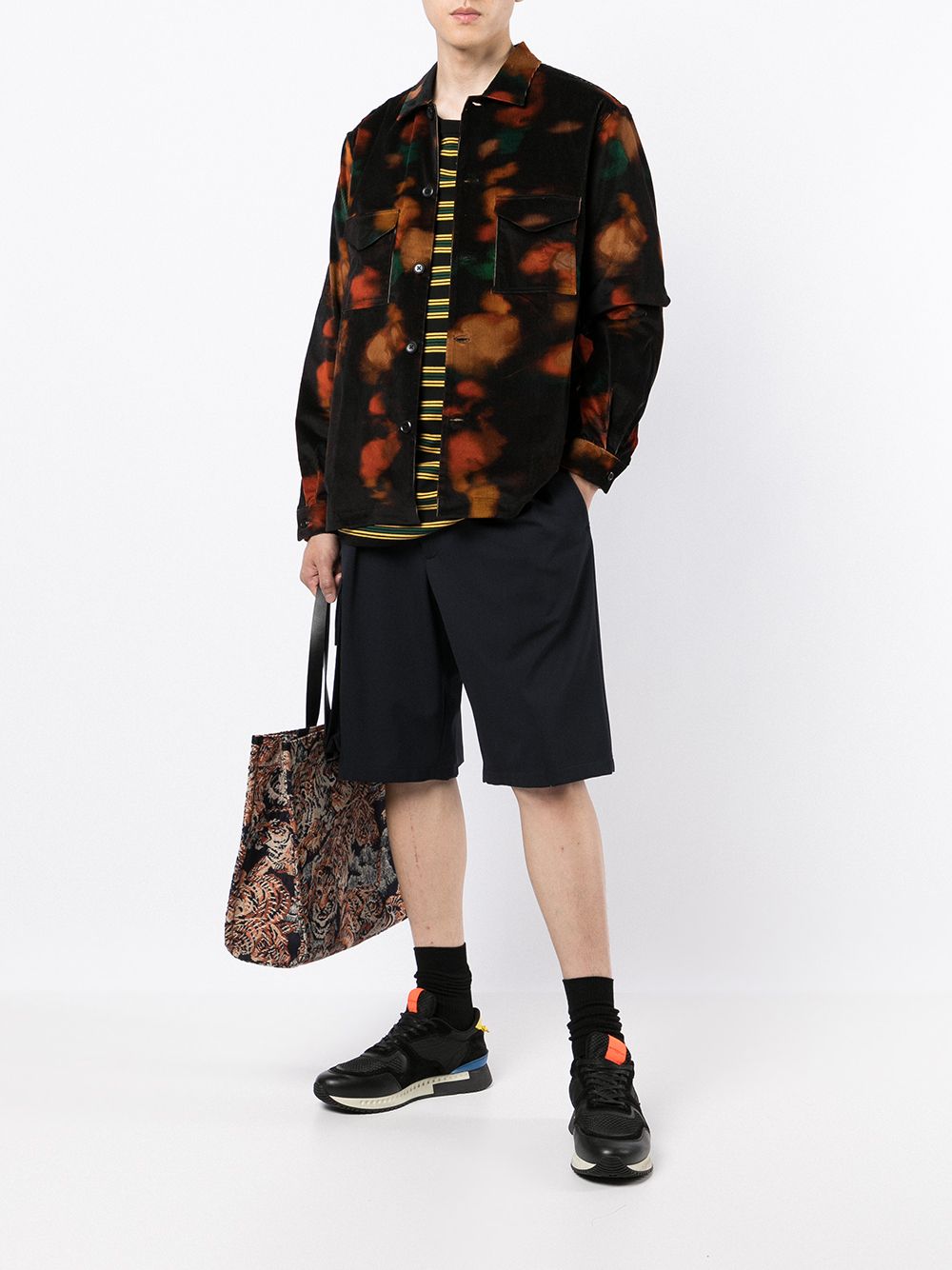 PAUL SMITH tie-dye print corduroy shirt