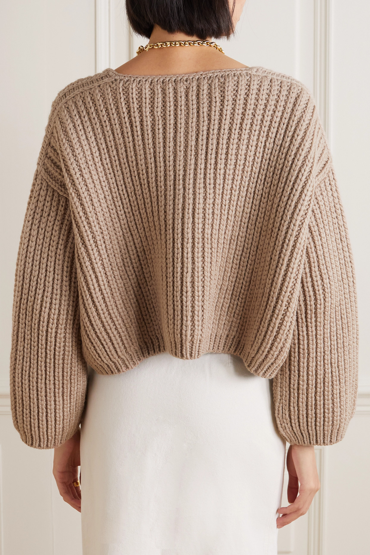 Buy MR MITTENS High-neck Quarter-zip Cable-knit Wool Sweater - Grey At 20%  Off | Editorialist