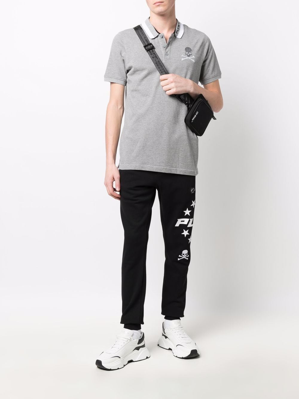 PHILIPP PLEIN logo embroidered polo shirt