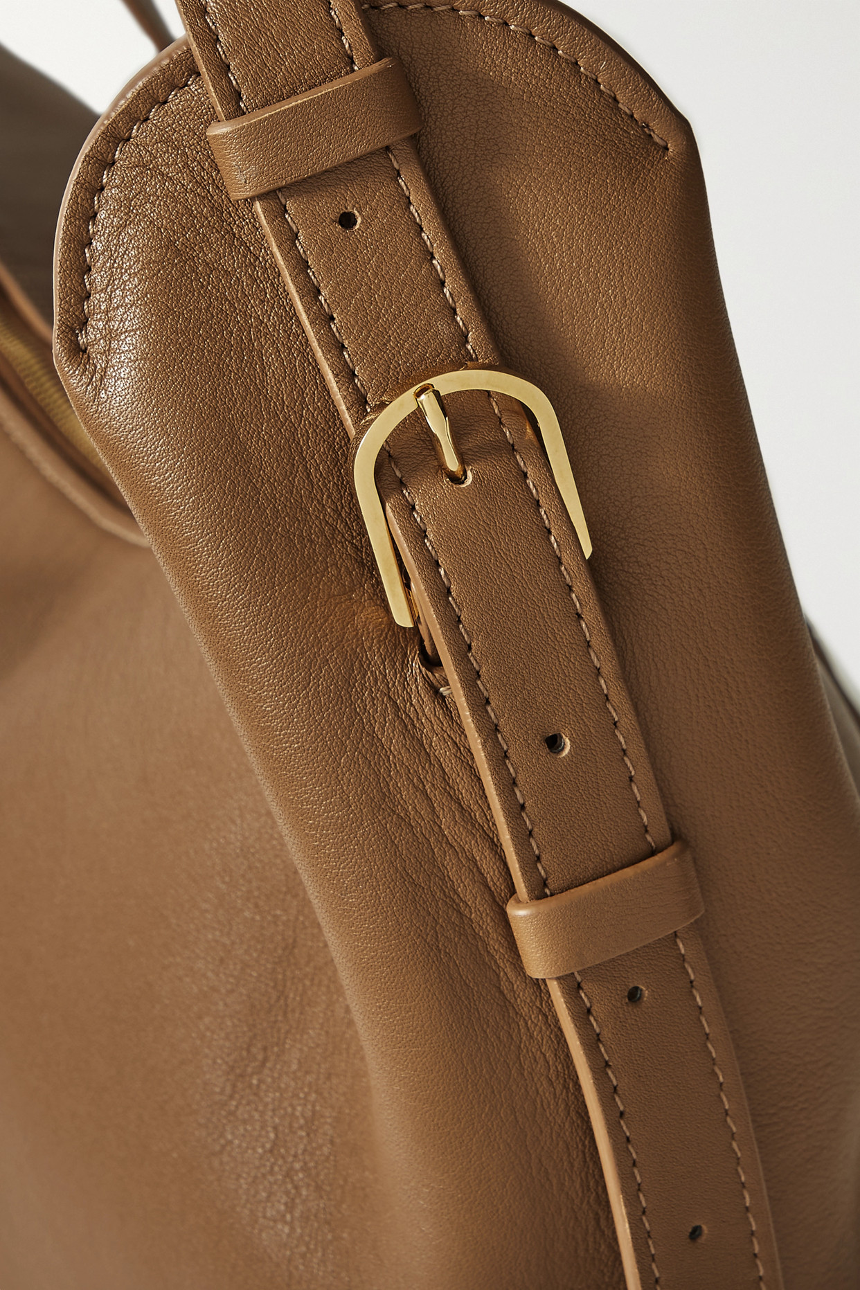 The Row Allie Leather Shoulder Bag In Green - 30% Off | Editorialist