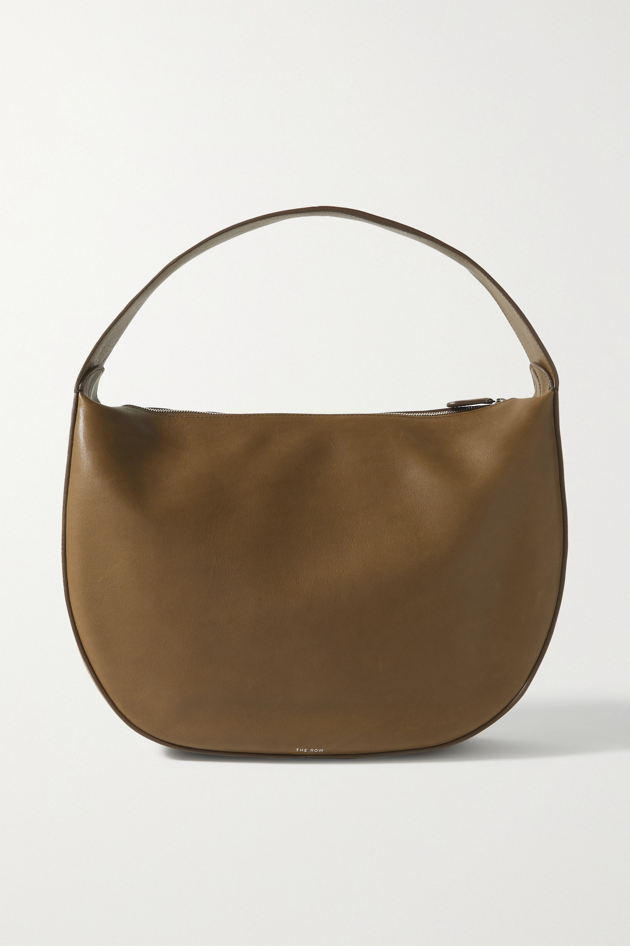 The Row Allie Leather Shoulder Bag In Green - 30% Off | Editorialist