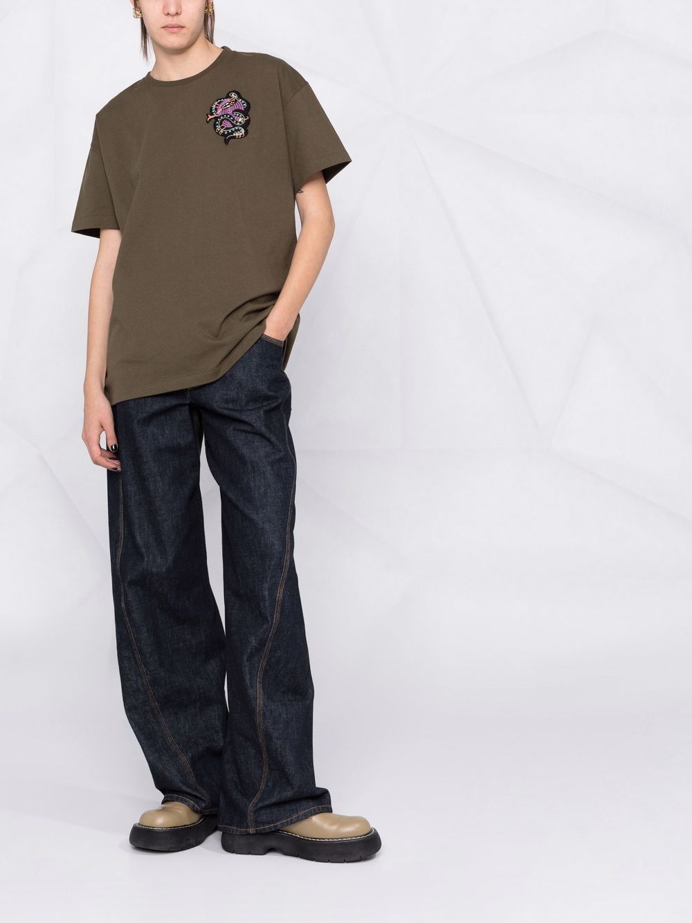 ETRO Beaded Motif-Patch Oversized T-Shirt