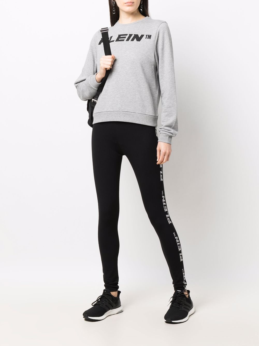 PHILIPP PLEIN logo-studded cotton leggings