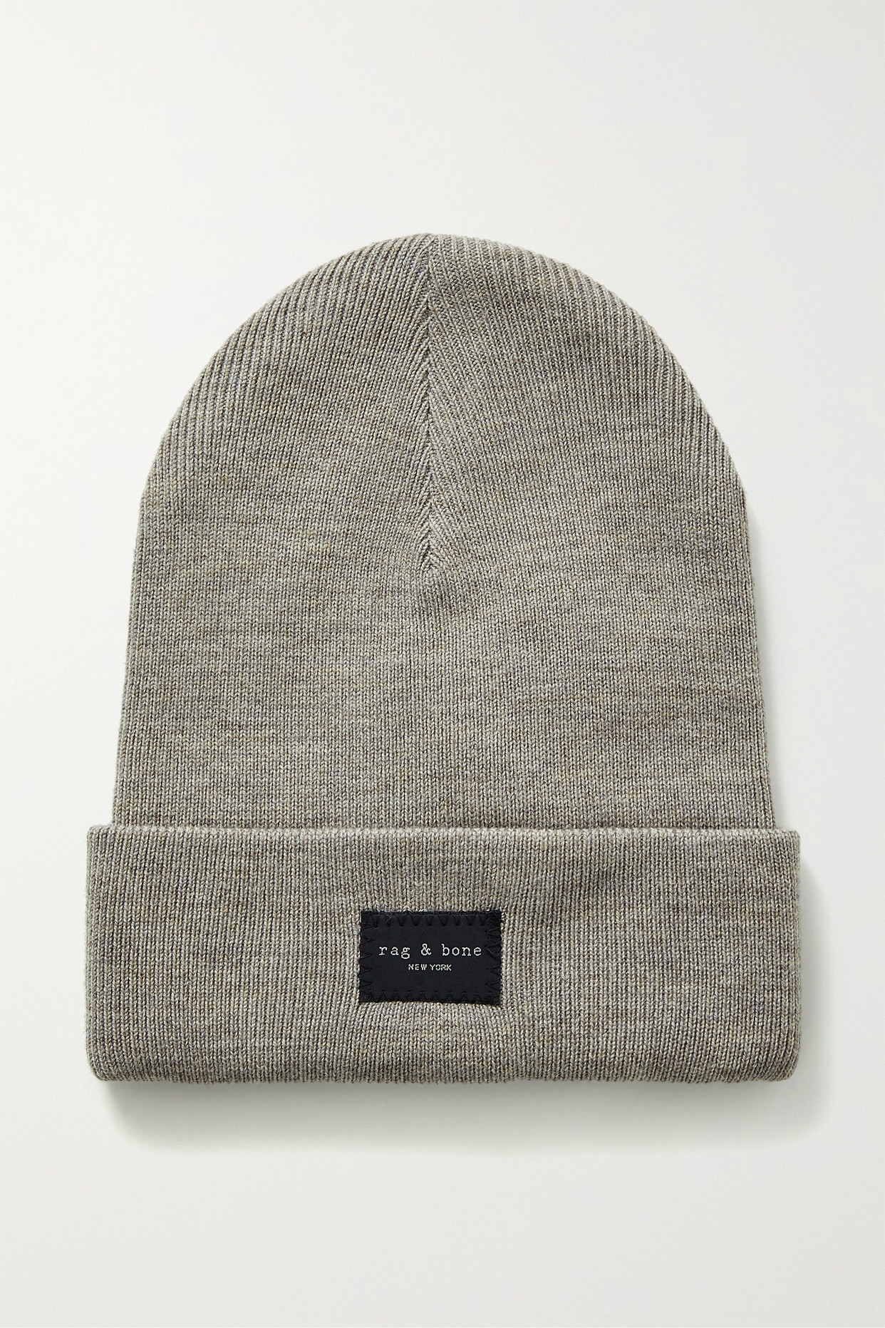 Rag & Bone Addison Ribbed Wool-Blend Beanie In Gray - 70 