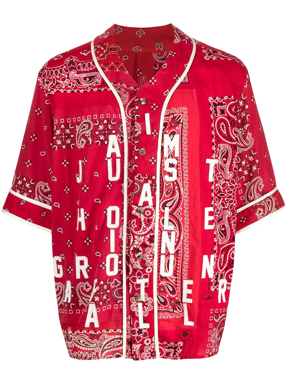Readymade Bandana-Print Cotton Shirt In Red - 73% Off | Editorialist