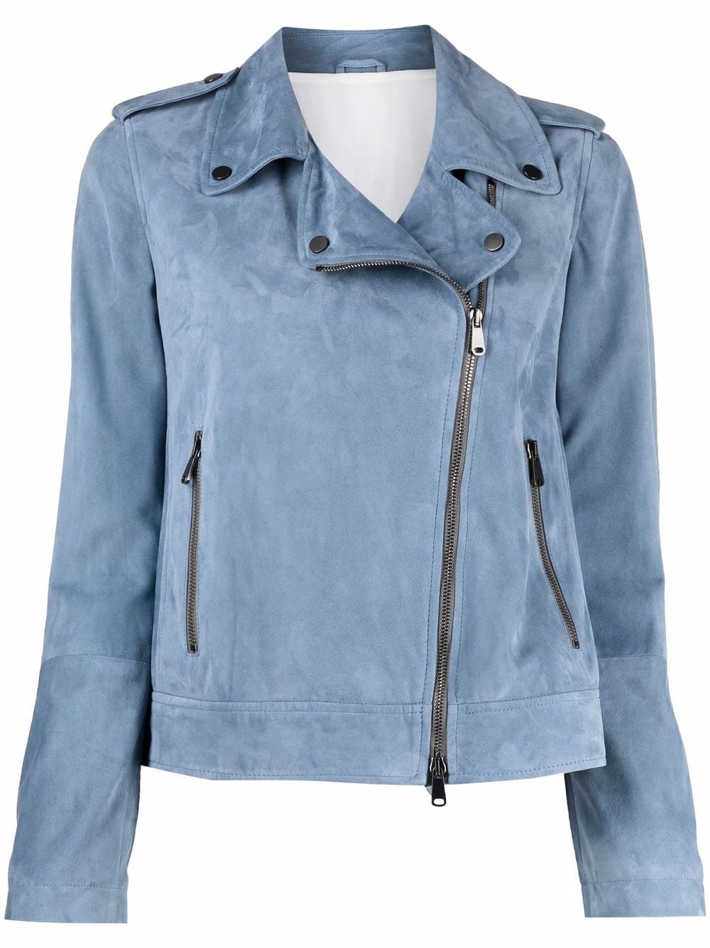 blue biker jacket womens