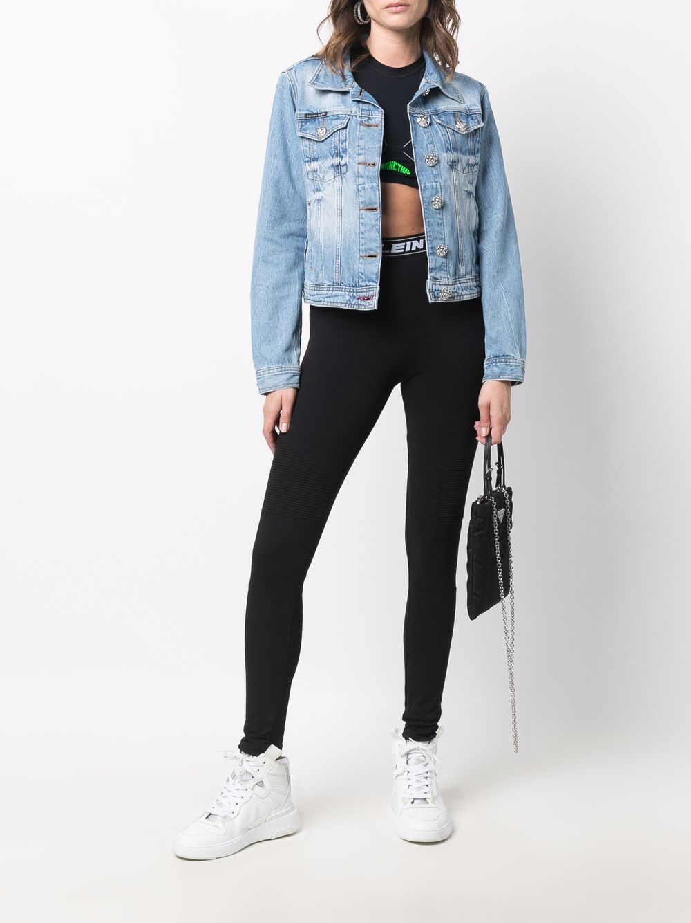 PHILIPP PLEIN logo-waistband leggings