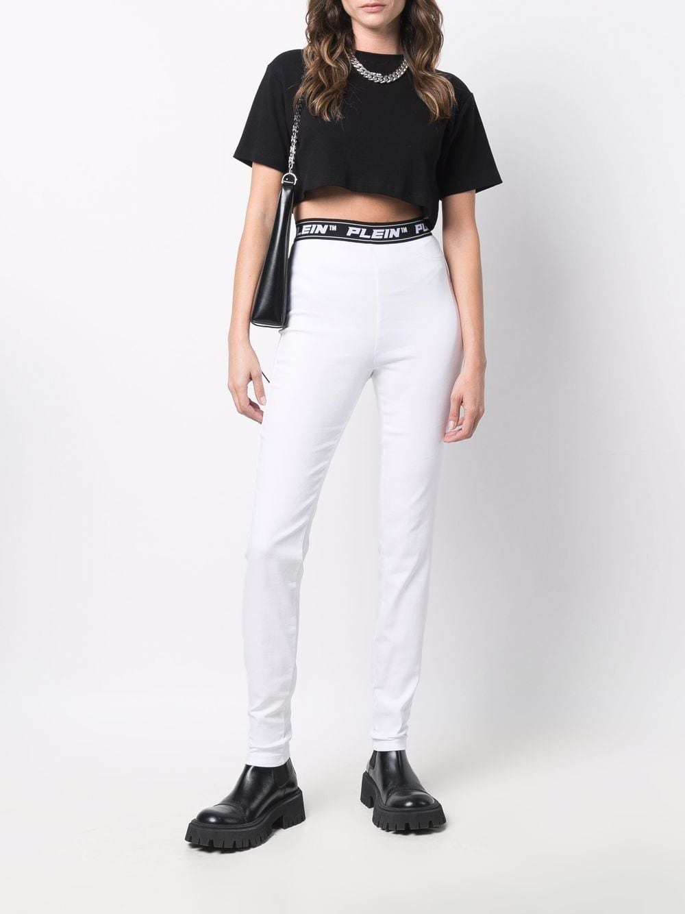 PHILIPP PLEIN logo-waistband leggings