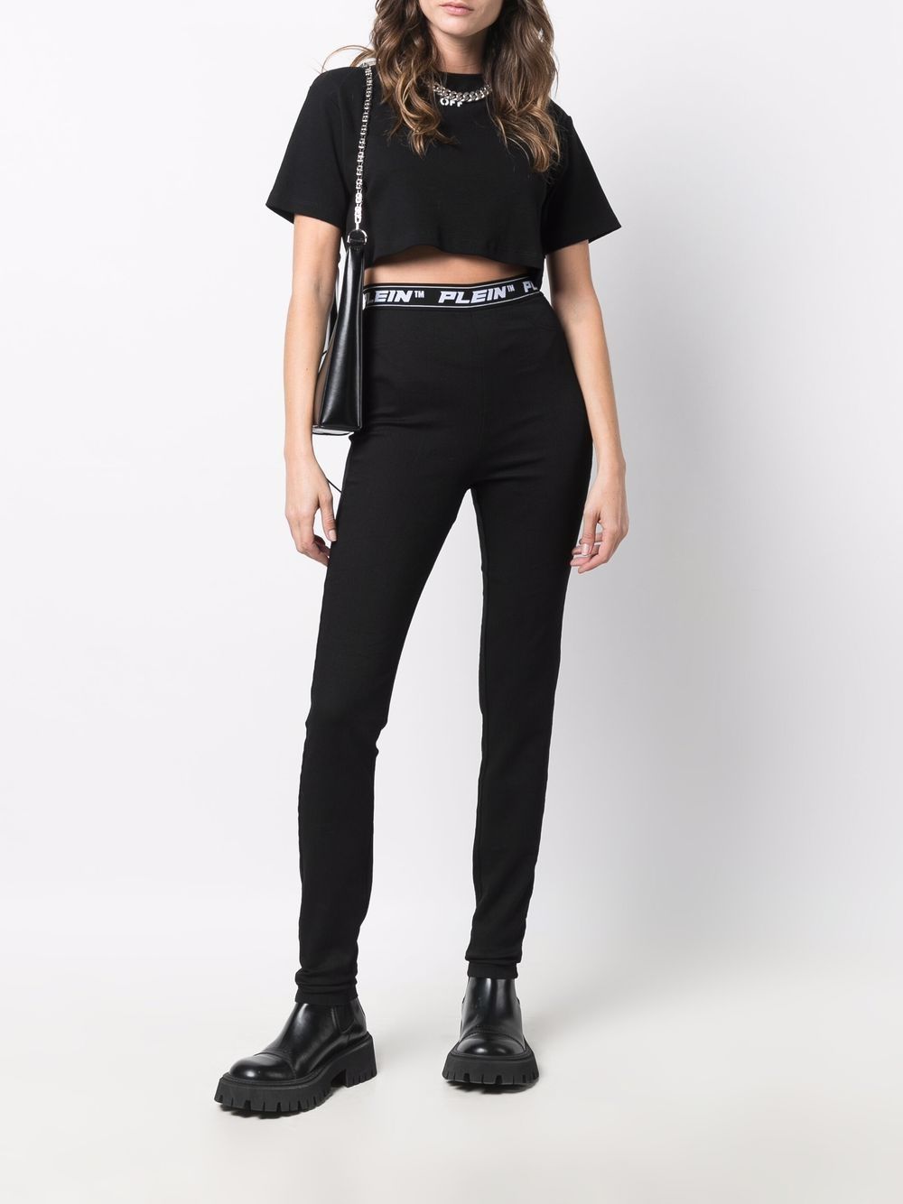 PHILIPP PLEIN logo-waistband leggings