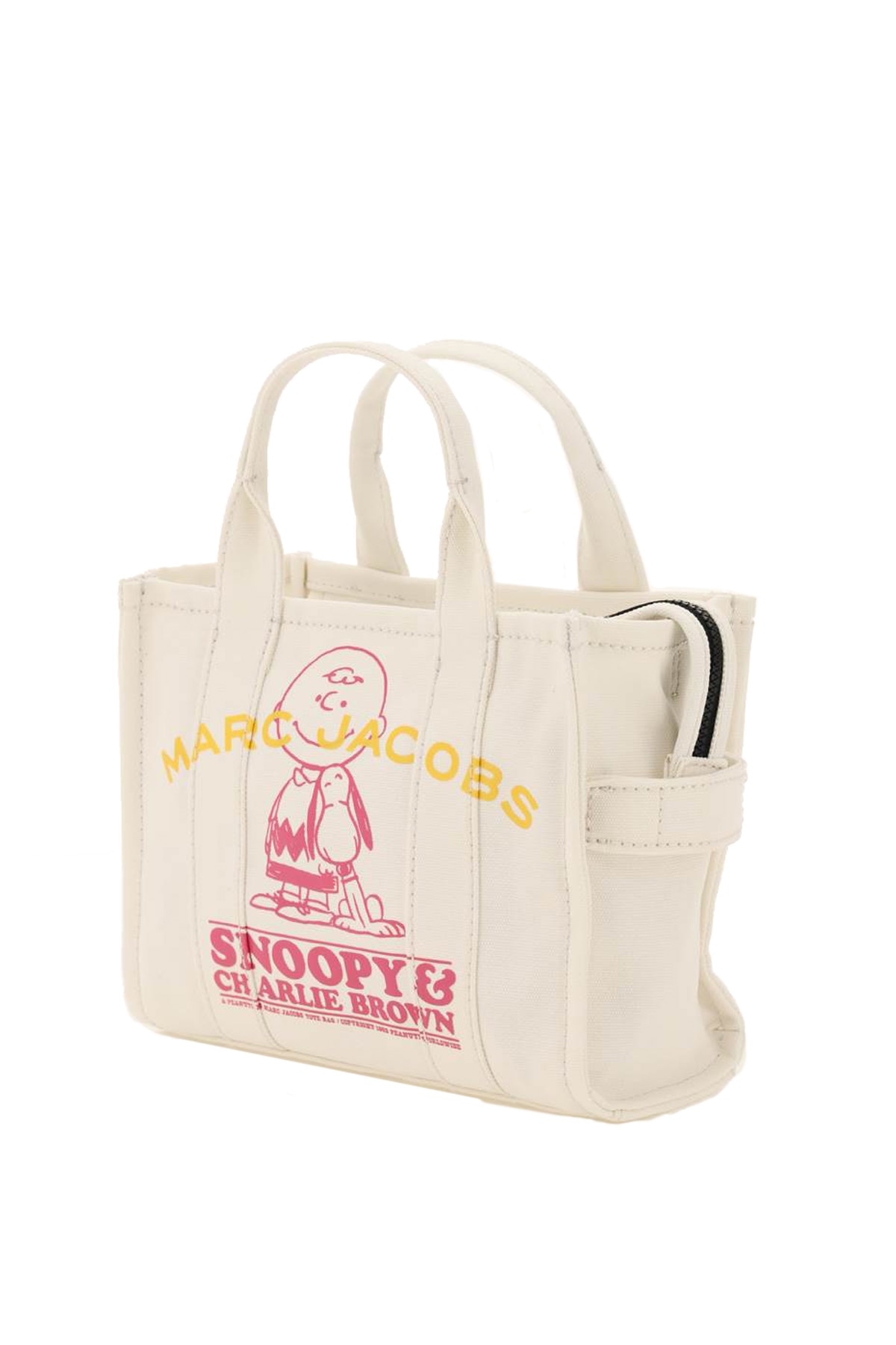 Marc Jacobs The Snoopy Mini Tote Bag Cotton In White - 25% Off