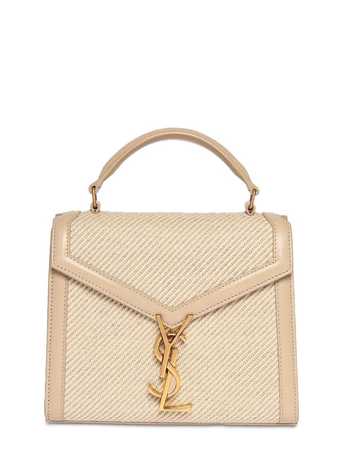 saint laurent cassandra raffia bag