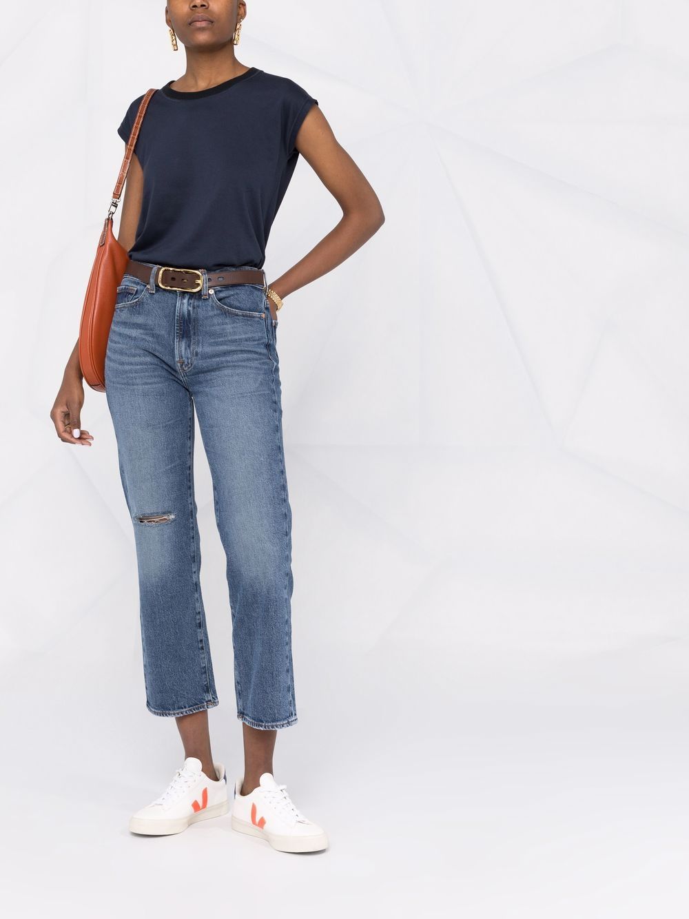 7 FOR ALL MANKIND 7 For All Mankind High-Rise Cropped Logan Jeans