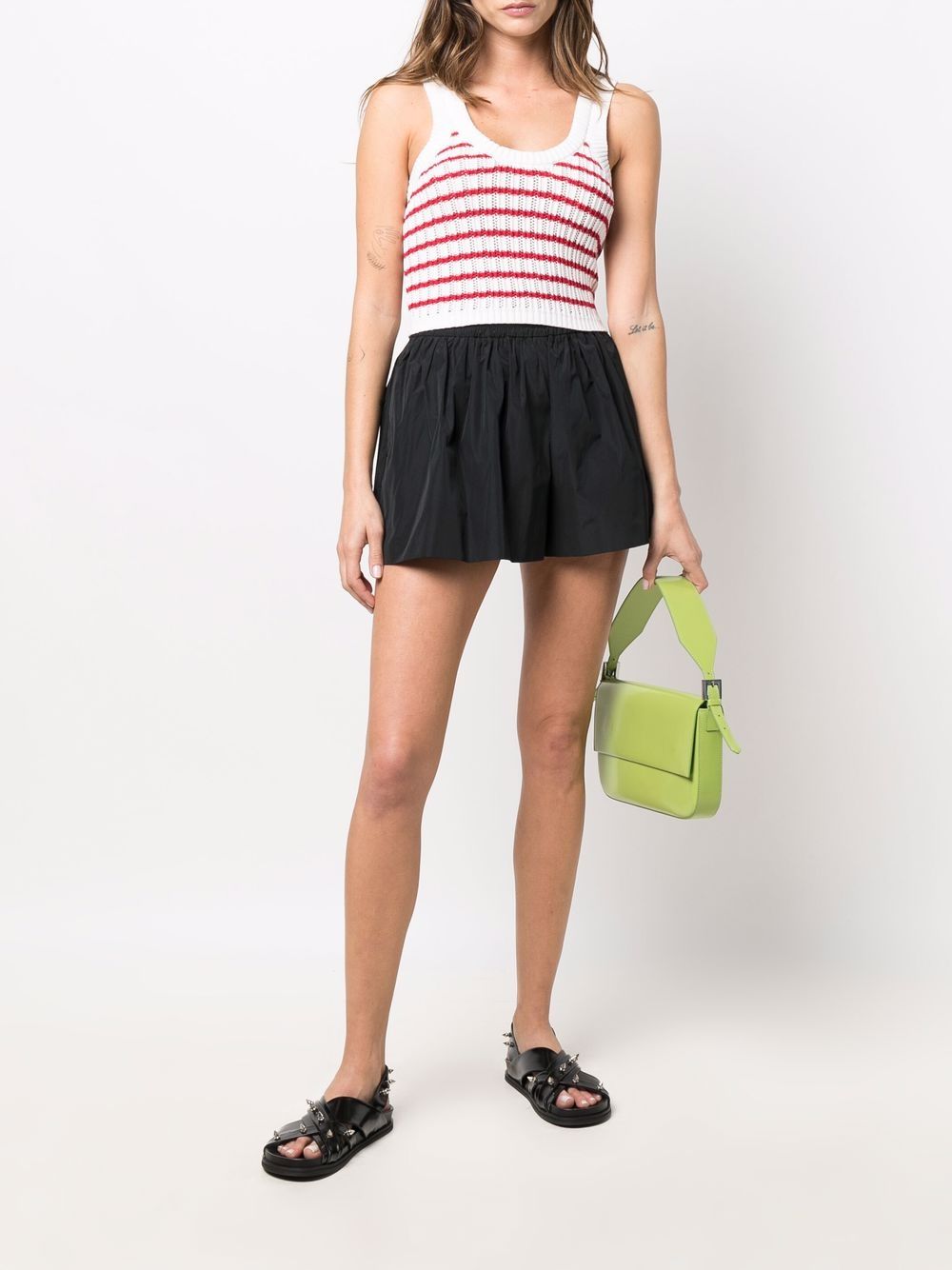 RED VALENTINO RED Valentino Pleated Flared Shorts