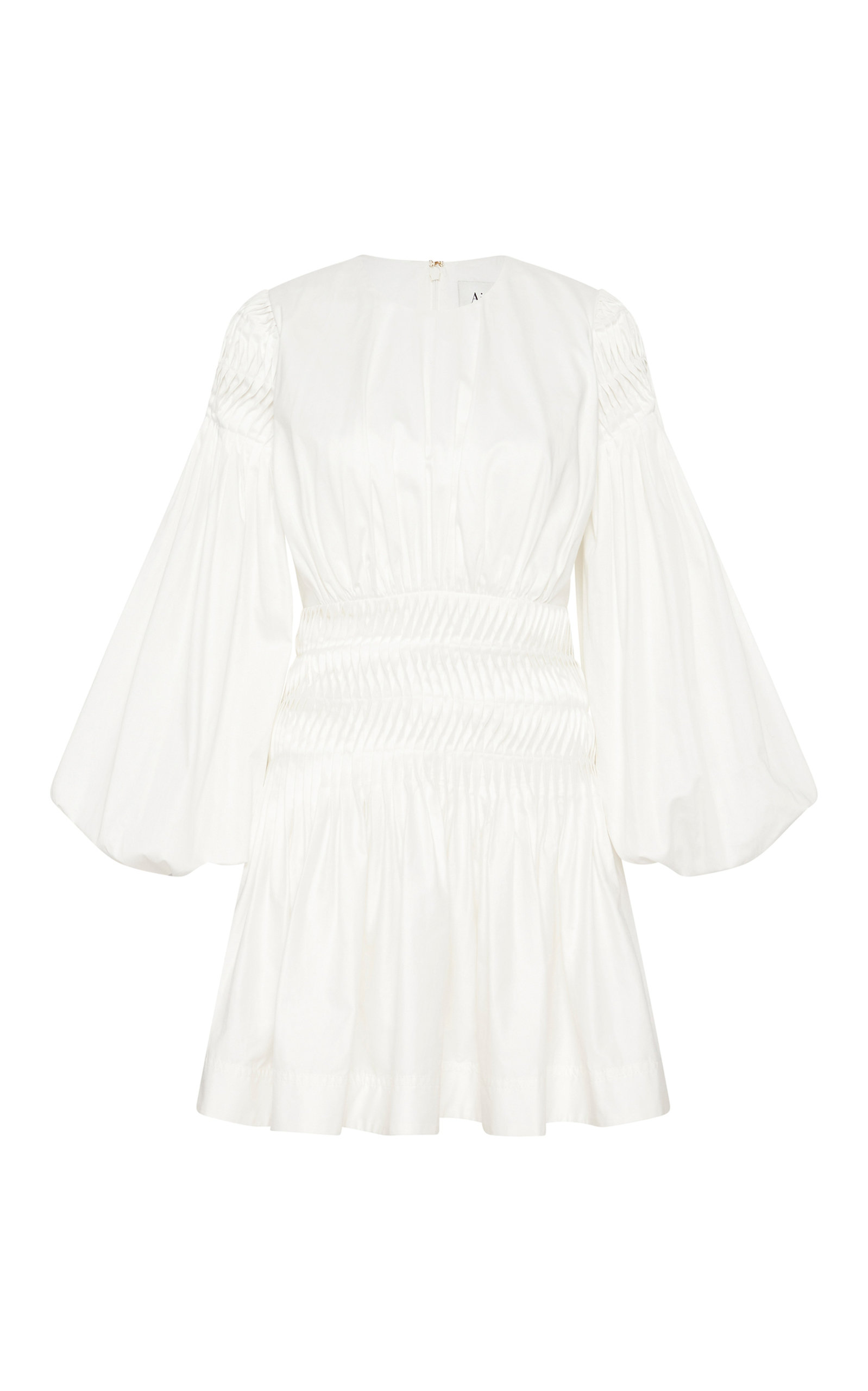 Aje Tidal Tucked Mini Dress Only - White | Editorialist