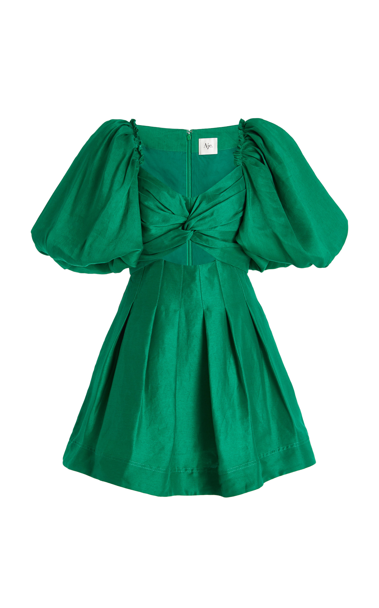 aje dusk knot puff sleeve mini dress Aje - Dusk Knot Puff Sleeve Mini Dress