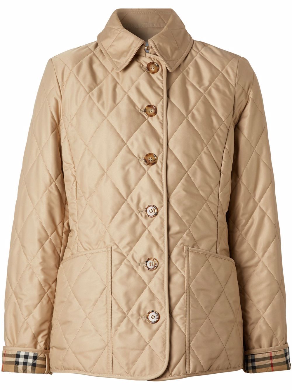 Burberry Diamond-Quilted Jacket Neutrals Editorialist