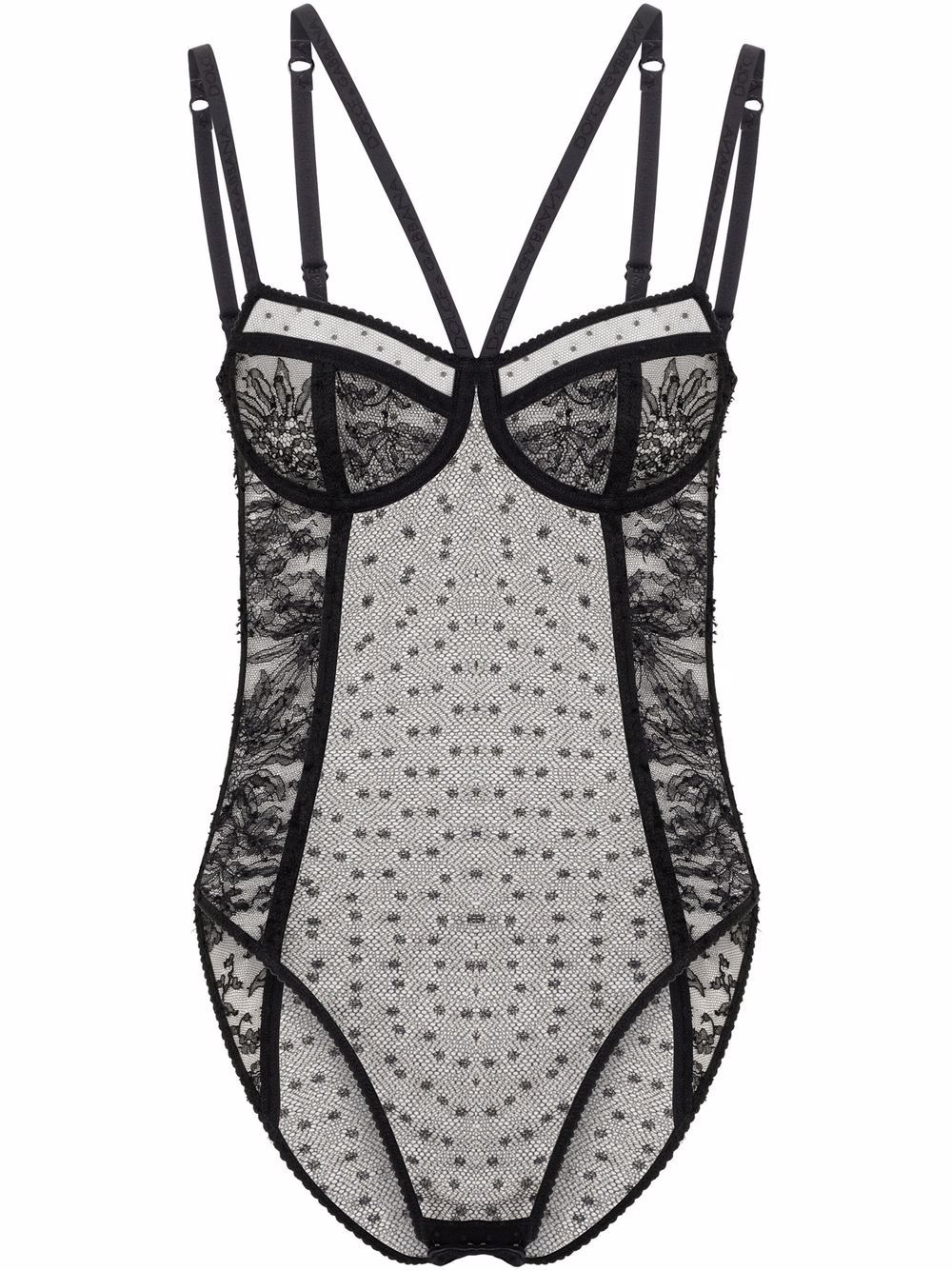 DOLCE & GABBANA Lace Balconette Bodysuit