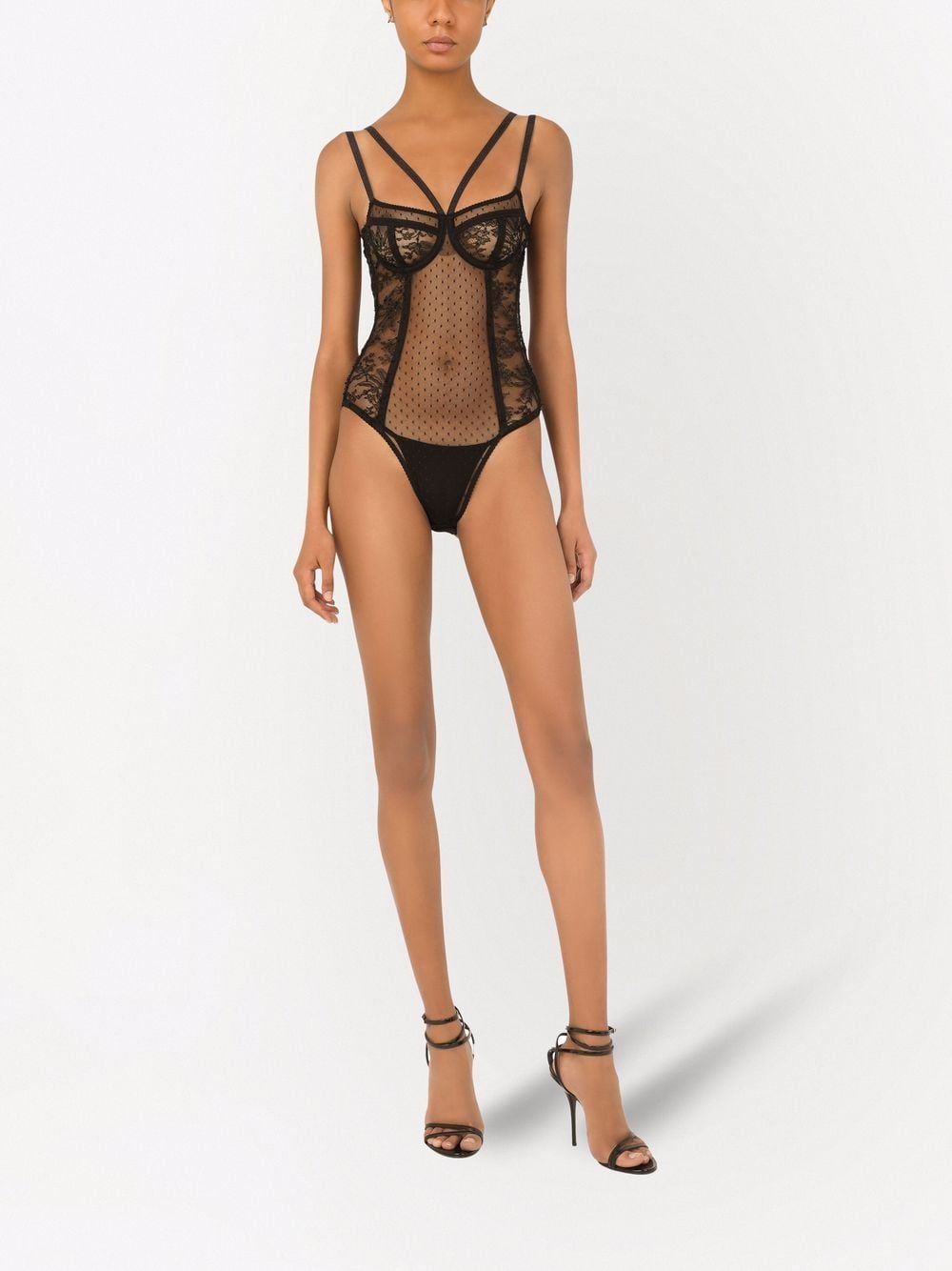 DOLCE & GABBANA Lace Balconette Bodysuit