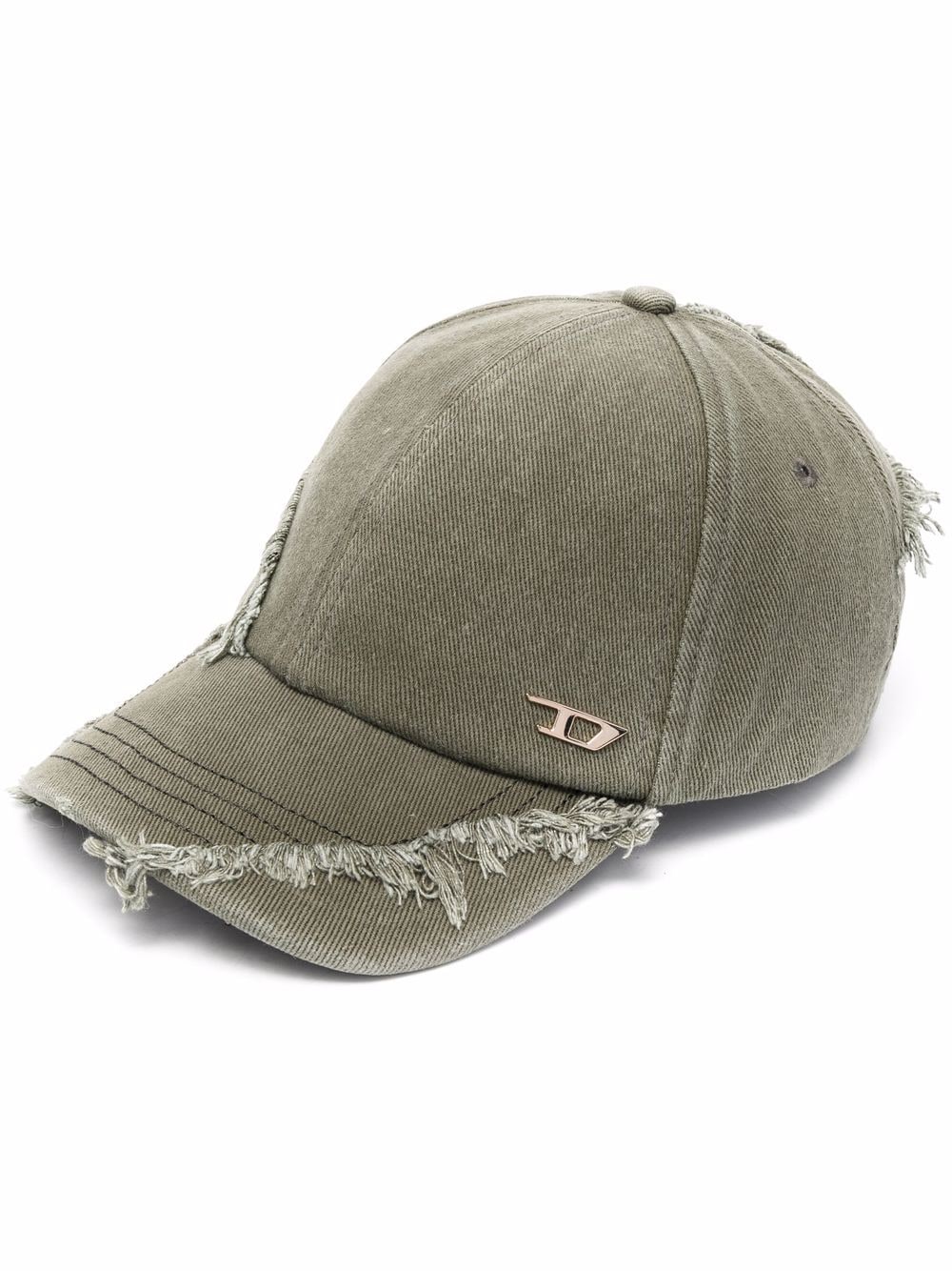 Diesel Olive Green Distressed D Logo Baseball Cap Diesel distressed cap - Gem main image 4