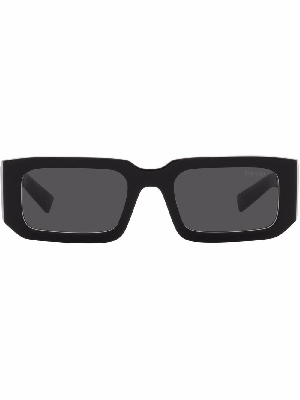 Prada Rectangle Frame Sunglasses - Black | Editorialist