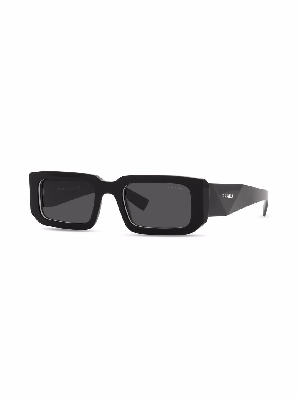 PRADA ブラックスクエア　サングラス Prada Rectangle Frame Sunglasses - Black | Editorialist