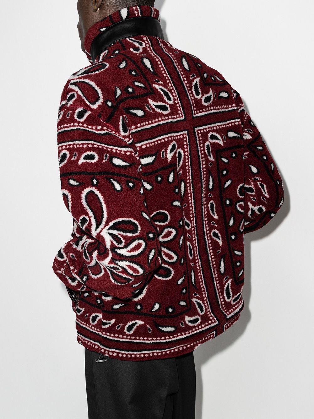 Amiri Bandana Print Fleece Jacket - Red | Editorialist
