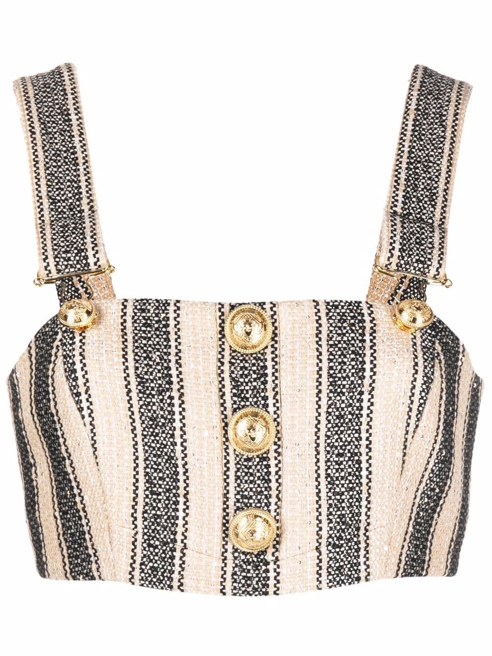 BALMAIN Balmain Striped Cropped Top