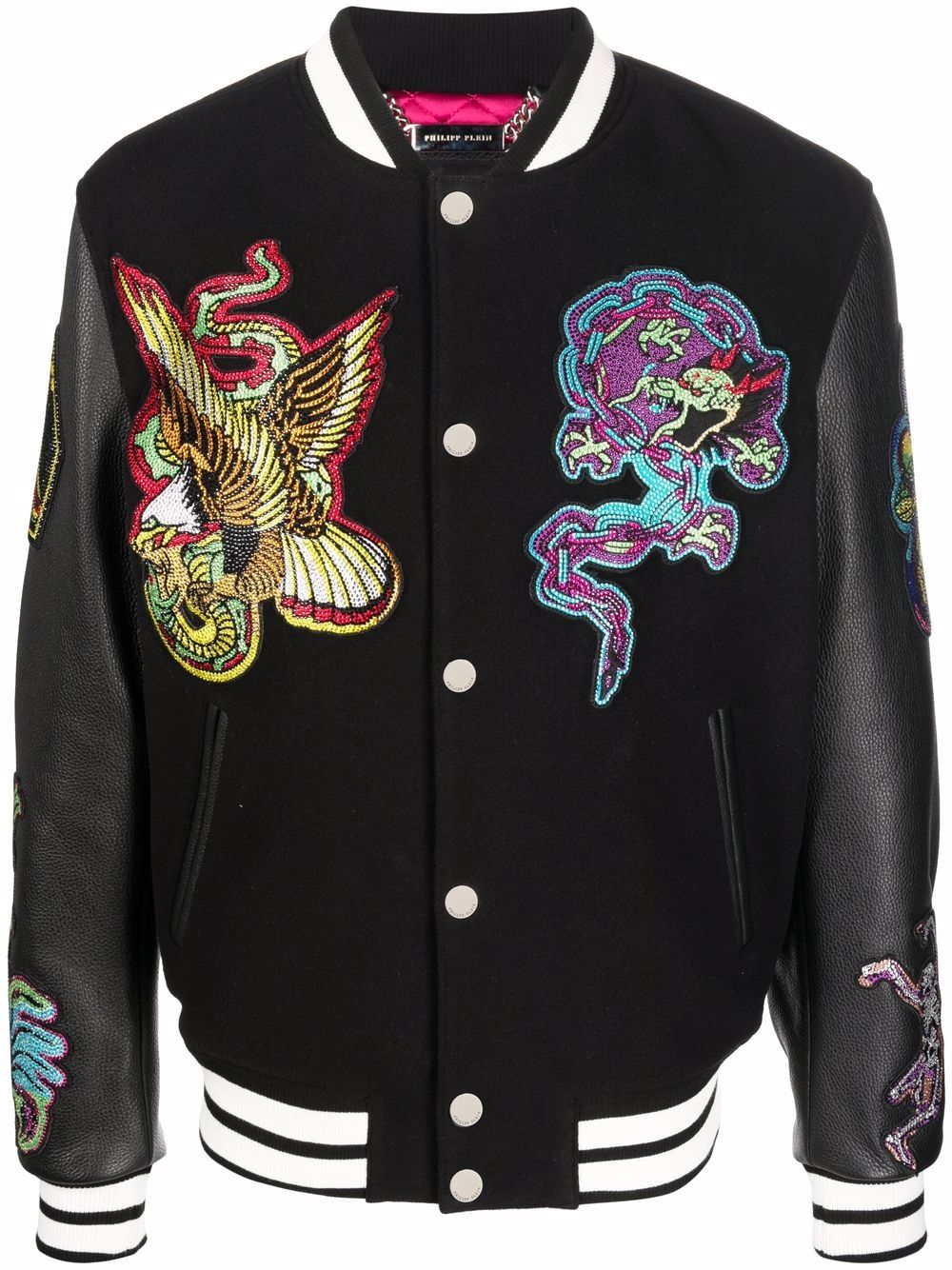 PHILIPP PLEIN Philipp Plein Varsity Bomber Jacket