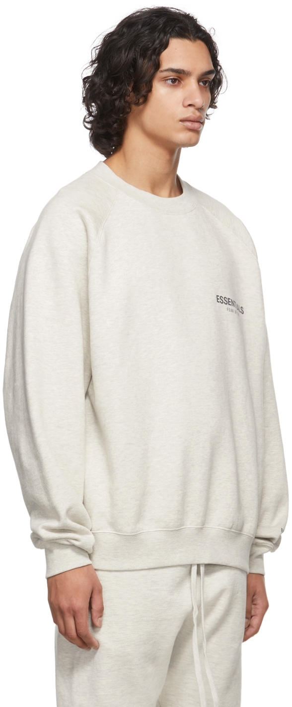 ESSENTIALS Off-white Crewneck Sweatshirt - Oatmeal | Editorialist