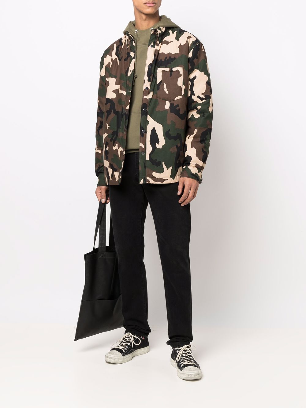 PURPLE BRAND Camouflage-Print Shirt Jacket