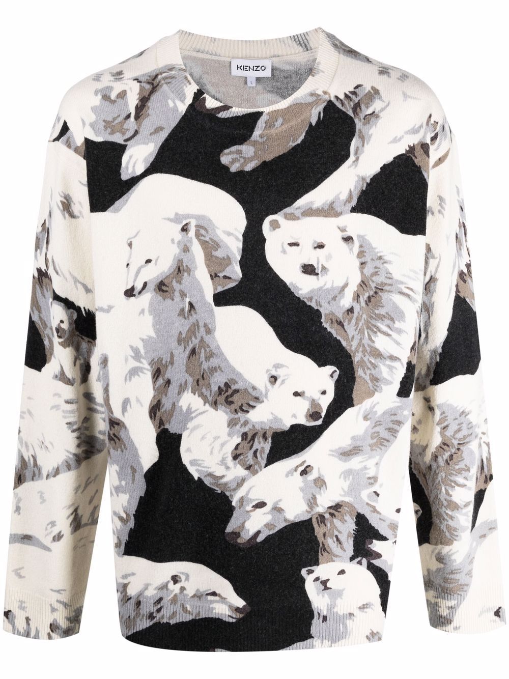 Kenzo polar Bear スゥエット Kenzo Polar Bear Wool-Knit Jumper In Black - 57% Off | Editorialist