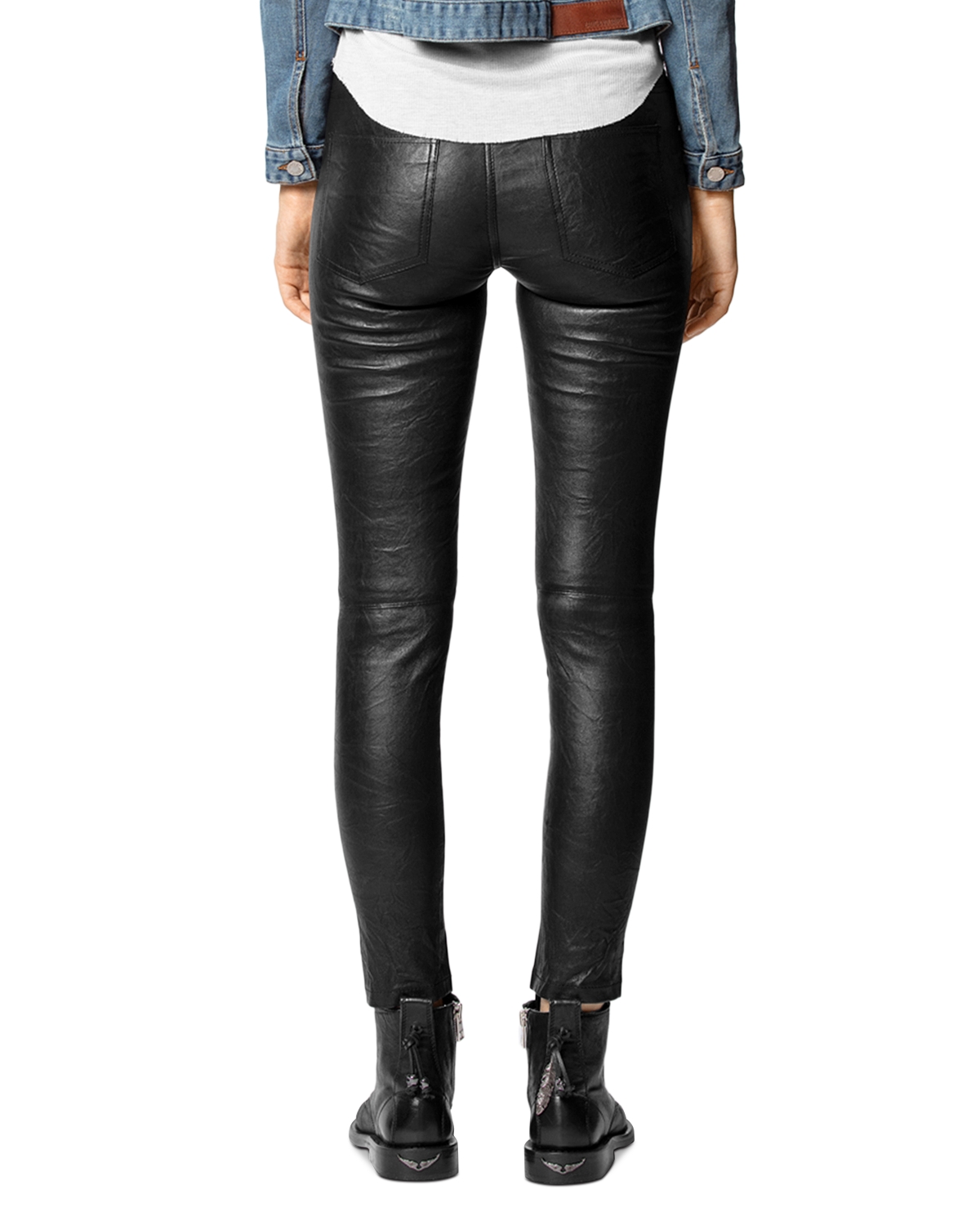 ZADIG&VOLTAIRE Zadig & Voltaire Phlame Crinkled-Leather Pants