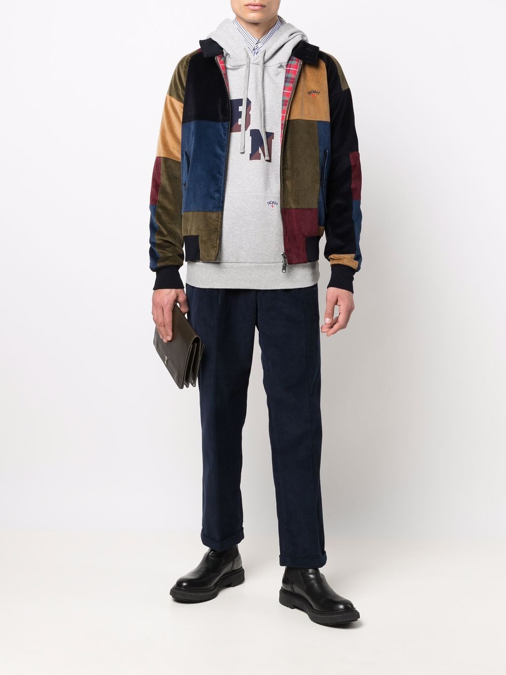 Baracuta X Noah Patchwork Corduroy Jacket In Blue - 44% Off
