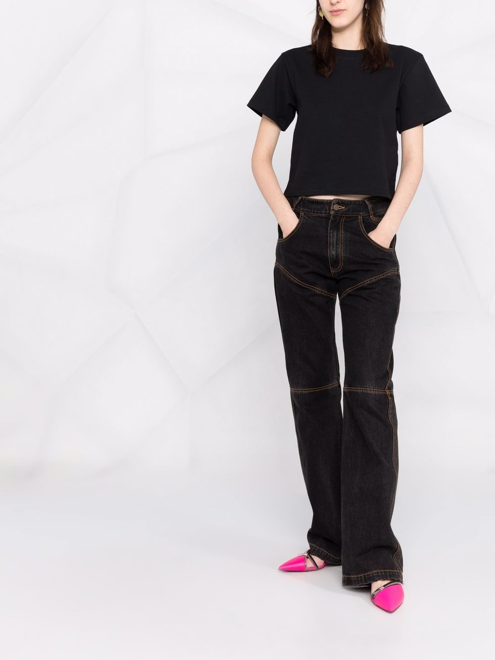 HELMUT LANG Core Logo Cropped T-Shirt