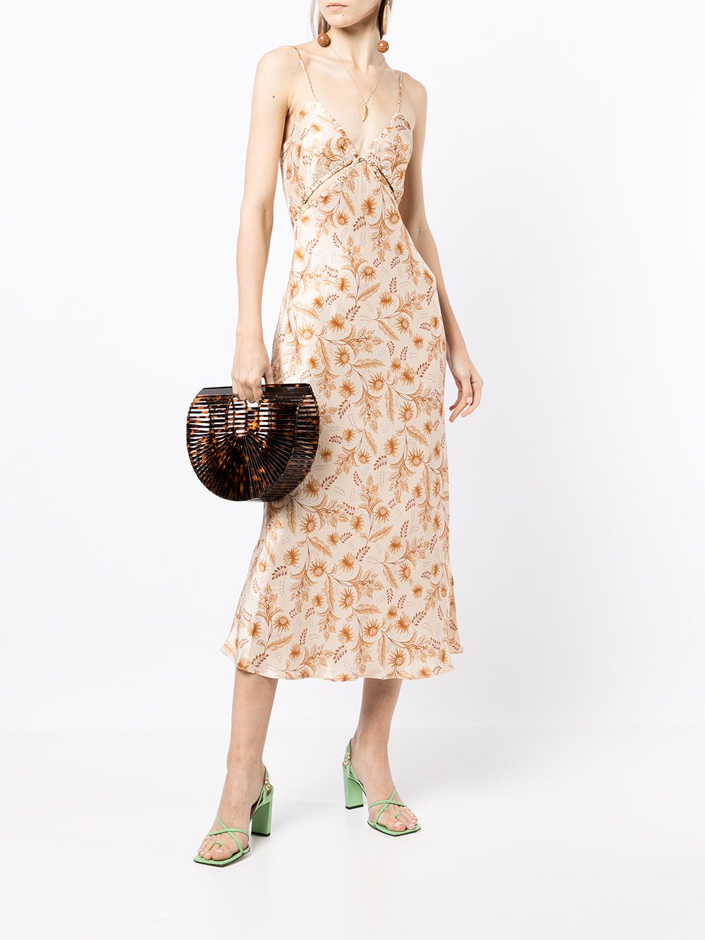 bec and bridge brown floral dress Bec & Bridge Fleetwood Floral Midi Dress In Brown - 21% Off