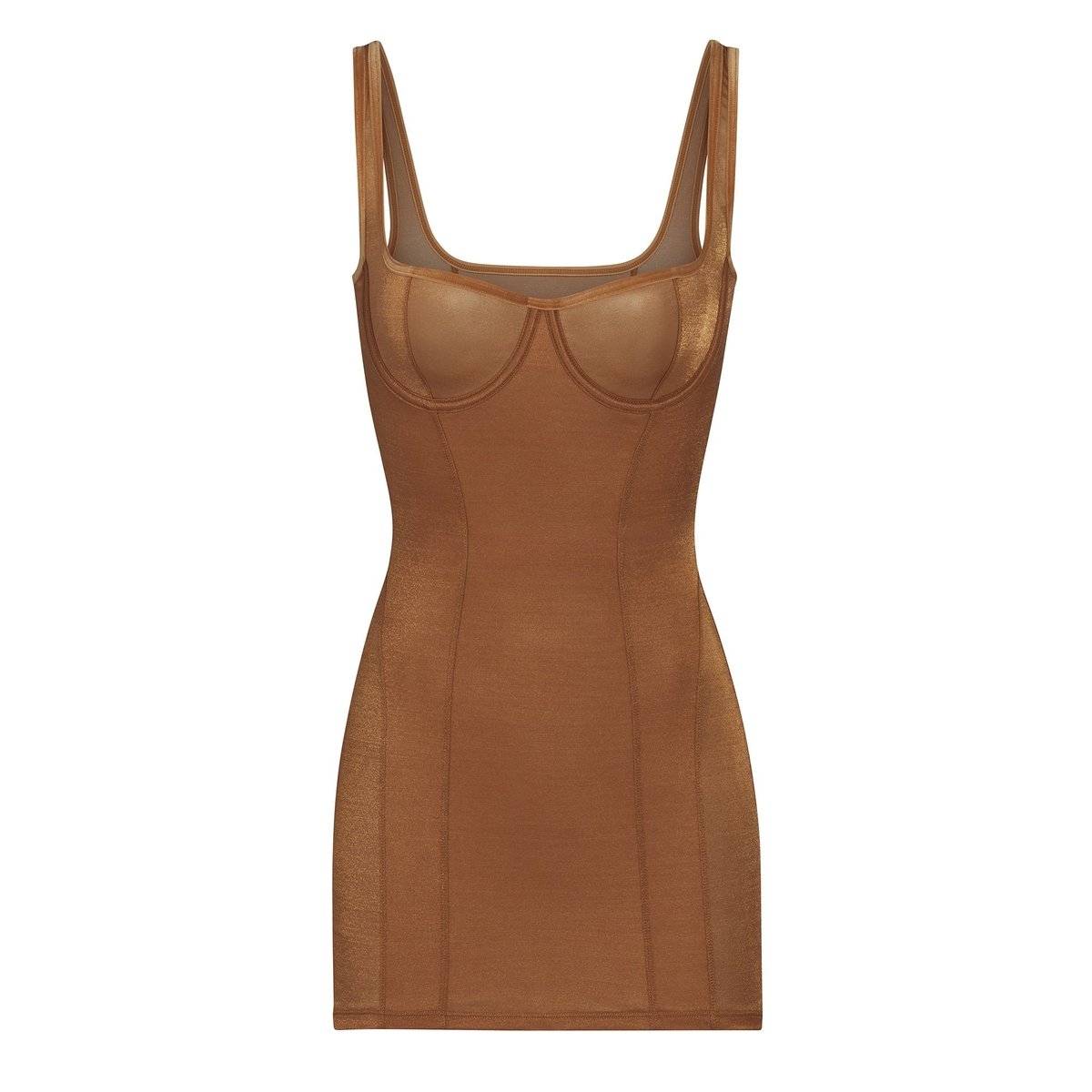 glissenette corset dress skims Skims Glissenette Corset Dress - Brown