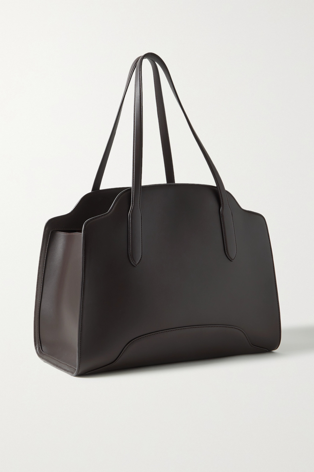 Loro Piana Sesia Xl Leather Tote - Brown | Editorialist